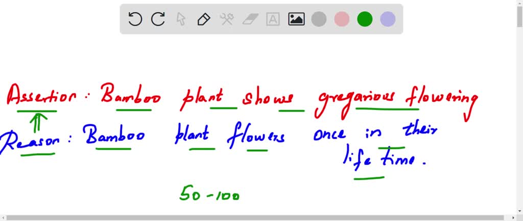 ⏩SOLVED:Assertion: Bamboo plant shows gregarious flowering. Reason ...