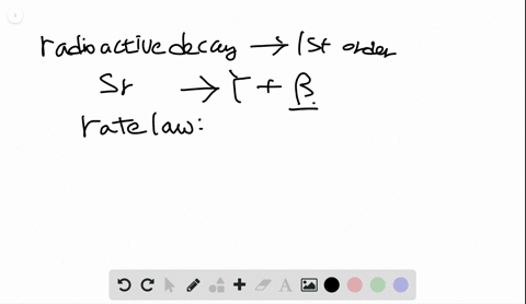 SOLVED:Radioactive decay is first order in the decaying isotope. For ...