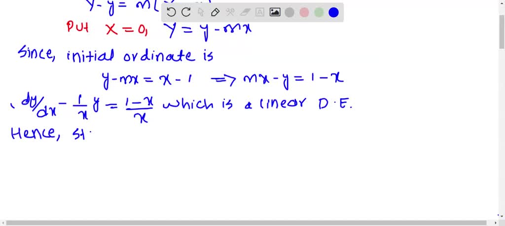 SOLVED:A curve C has the property that its initial ordinate of any ...