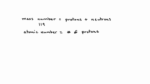 ⏩SOLVED:One isotope of a metallic element has mass number 119 and ...
