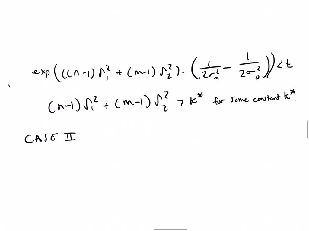 SOLVED: Suppose that independent random samples of size n from two normal populations with the ...