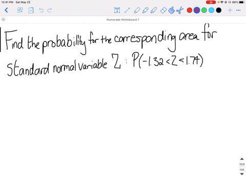 SOLVED:Find the value of the probability of the standard normal variable Z corresponding to the ...