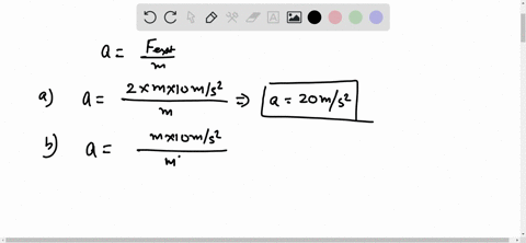 SOLVED:Applying a constant net force to an object causes it to accelerate at 10 m / s^2. What ...