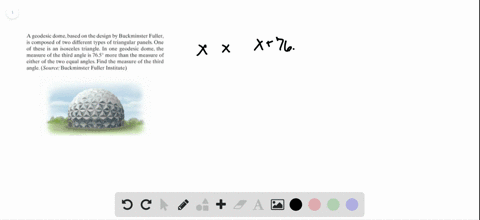 SOLVED:A geodesic dome, based on the design by Buckminster Fuller, is ...