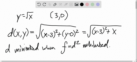 SOLVED: Find the point on the curve y = √(x) that is closest to the ...
