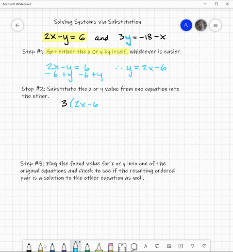 SOLVED:Solve each system by substitution. \begin{aligned}&y=\frac{1}{3} x+4\\&3 y-x=12\end{aligned}