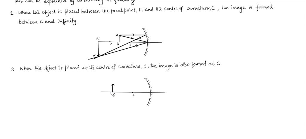 SOLVED:An object is placed to the left of a concave mirror, beyond the ...