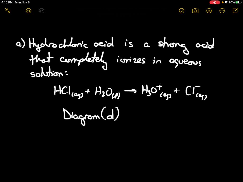 SOLVED:Diagram (a) shows a solution of HCl and a base before the ...