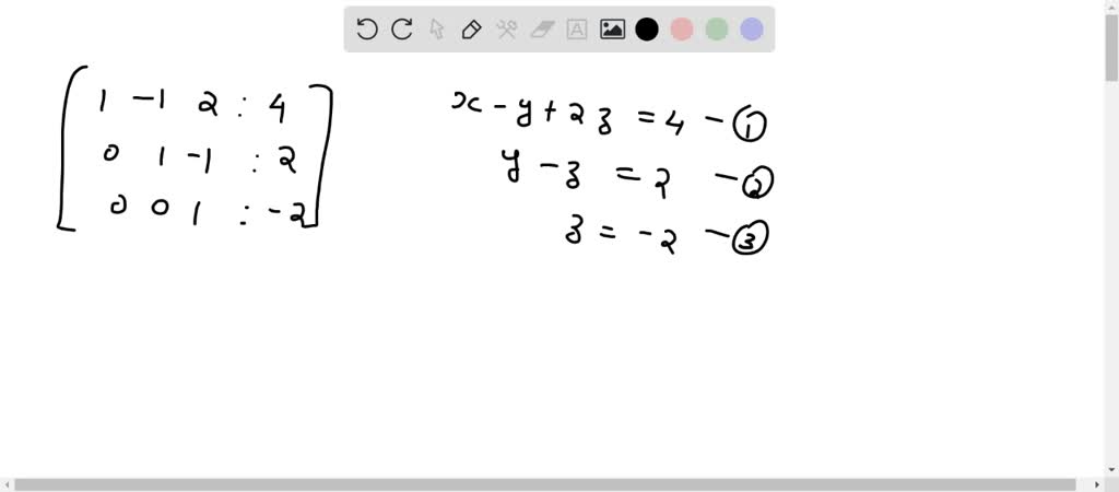 SOLVED:Using Back-Substitution, write the system of linear equations ...