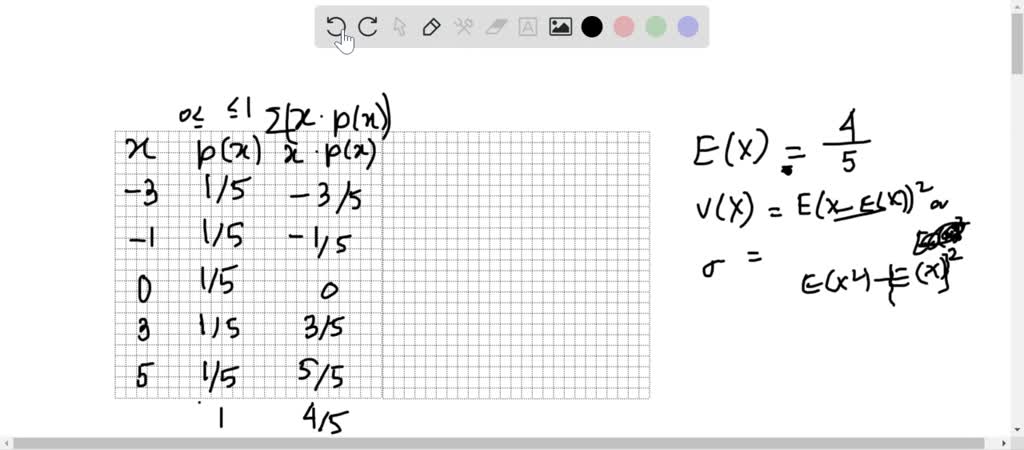 SOLVED:Find E(x), V(x), and σfor the given probability distribution ...