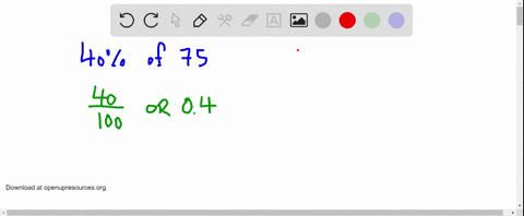 A. To find 40 % of 75, Priya calculates (2)/(5) ·75 . Does...