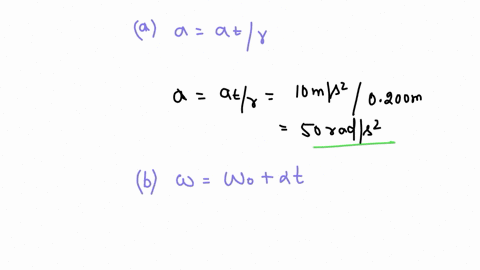 ⏩SOLVED:At t=3.00 s a point on the rim of a 0.200 -m-radius wheel ...