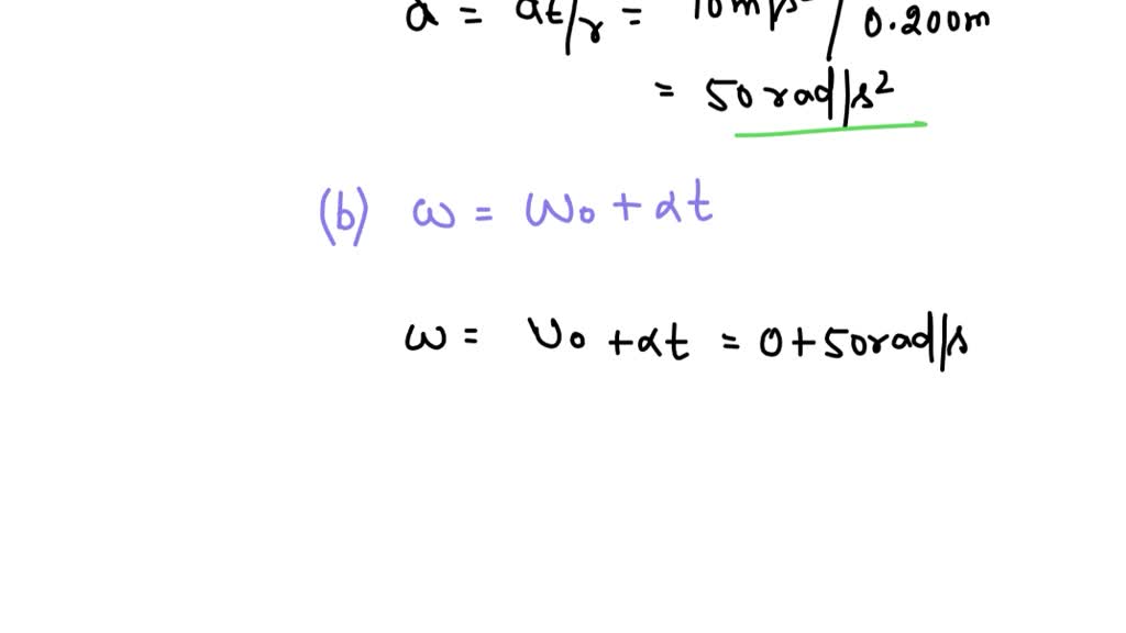 At t=3.00 s a point on the rim of a 0.200 -m-radius wheel has a ...