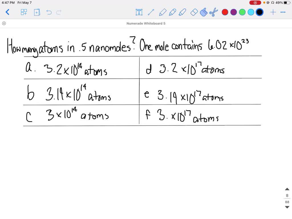 SOLVED What Is The Number Of Carbon Atoms In 0 5 Nanomoles Of Carbon