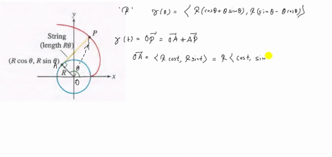 SOLVED:The involute of a circle (Figure 7 ), traced by a point at the ...