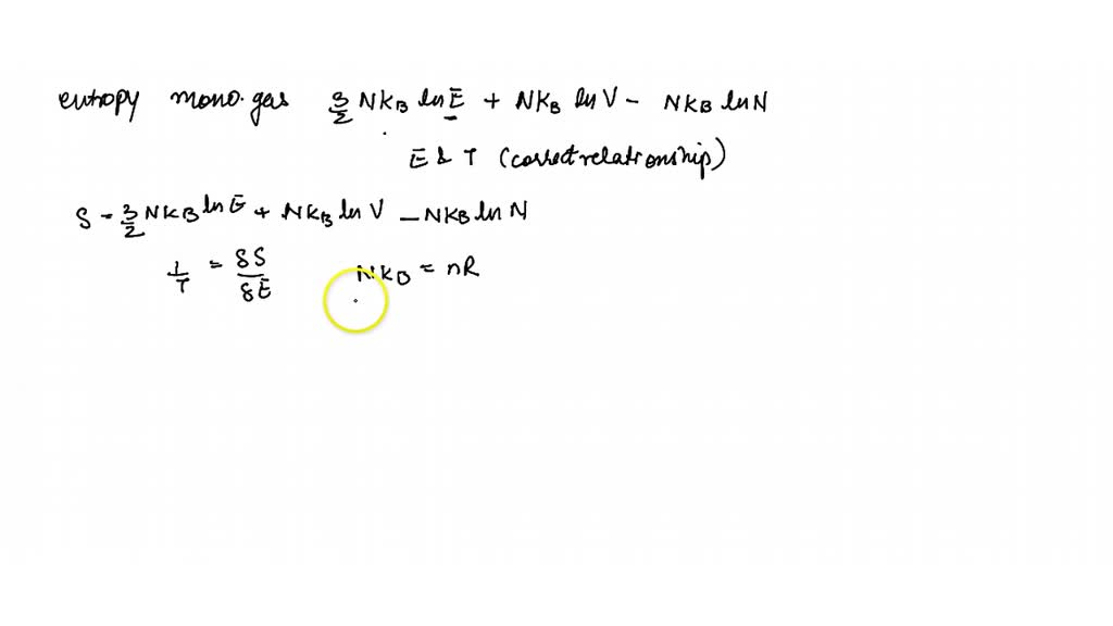 Solved Starting With The Fundamental Equation In The Entropy Representation That Is The