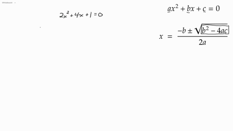 SOLVED:Evaluate the discriminant for each equation. Then use it to ...