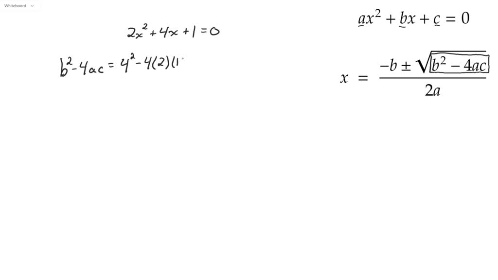 SOLVED:Evaluate the discriminant for each equatio…