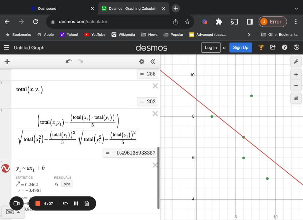 SOLVED:In Problems 17-20, (a) draw a scatter diagram of the data,(b) by ...