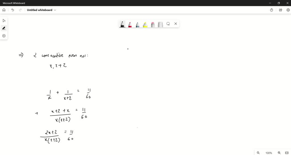 Solved The Sum Of The Reciprocals Of Two Consecutive Even Integers Is