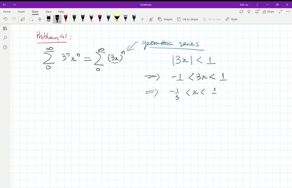 SOLVED:Use Theorem 20 to find the series' interval of convergence and, within this interval, the ...