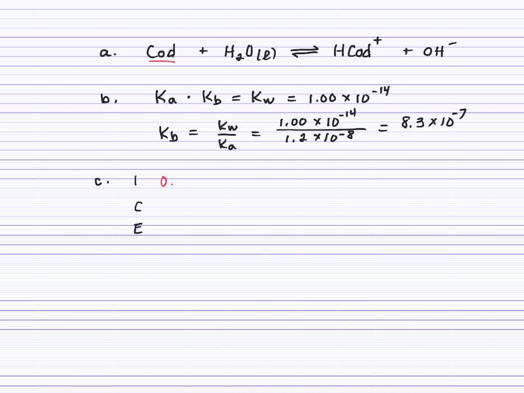 SOLVED:Codeine (Cod), a powerful and addictive painkiller, is a weak ...