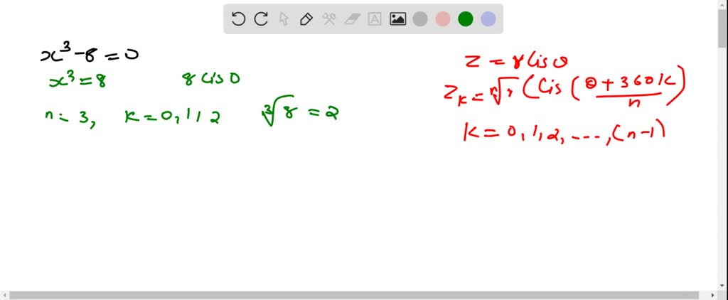 SOLVED:Find all complex number solutions of each equation. Write answers in trigonometric form ...