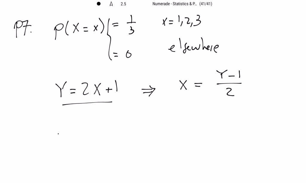 SOLVED Let X Have A Pmf P x 1 3 X 1 2 3 Zero Elsewhere Find The