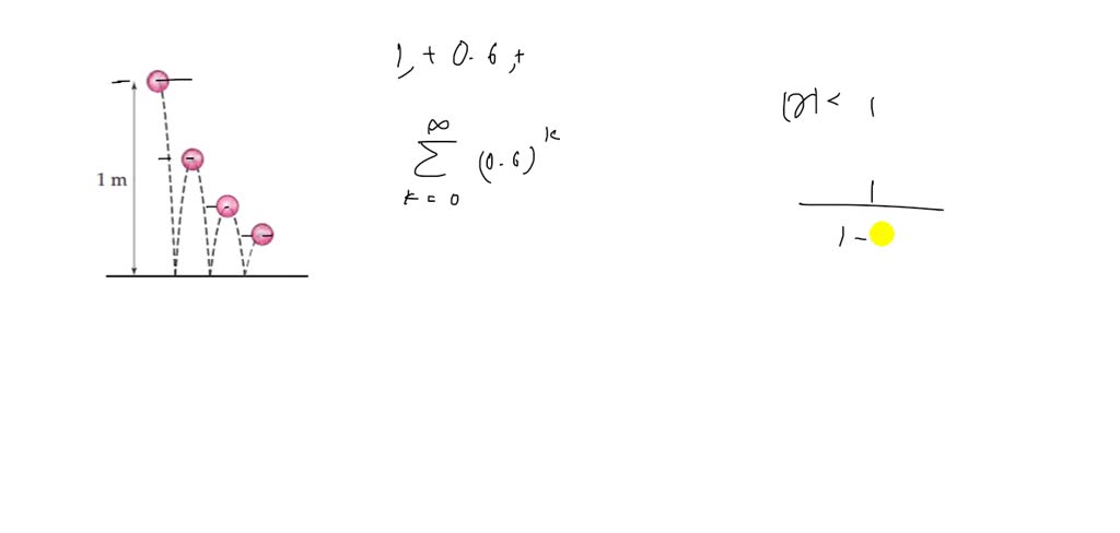 SOLVED:A ball is dropped from a height of 1 meter onto a smooth surface ...