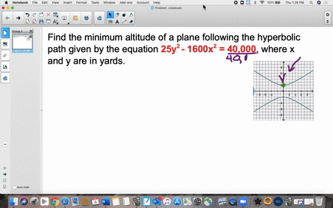 SOLVED:At an air show, a stunt plane dives along a hyperbolic path ...