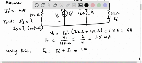 SOLVED:Find Io in the circuit in Fig. P5.5 using linearity and the assumption that Io=1 mA