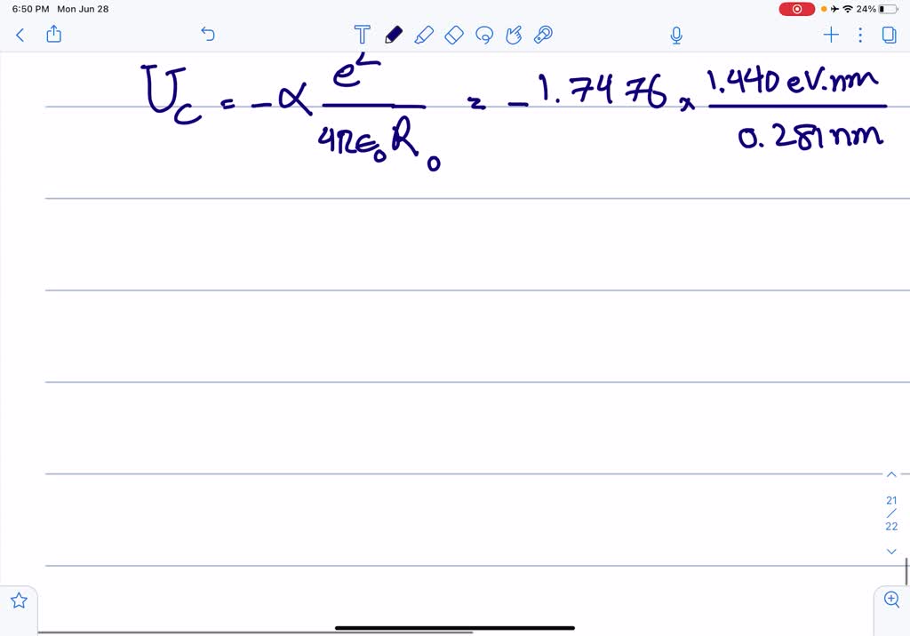 SOLVED:Calculate the Coulomb energy and the repulsion energy for NaCl ...