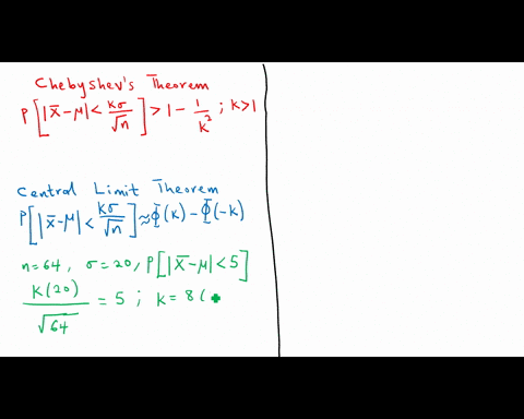 SOLVED:The mean of a random of size n=64 is used to estimate the mean ...