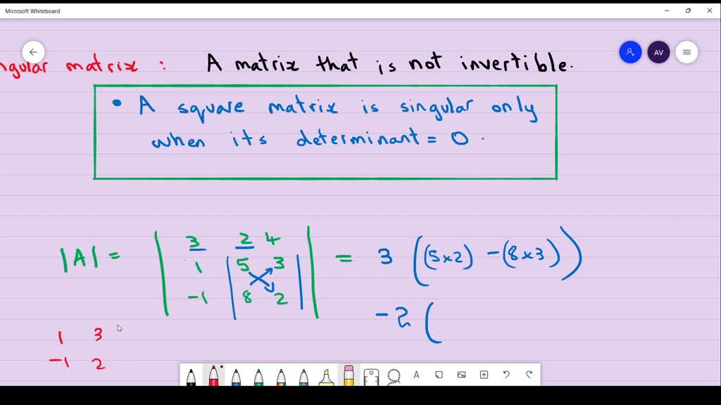 SOLVED:Show that if all row-sums of a square matrix are equal to zero ...