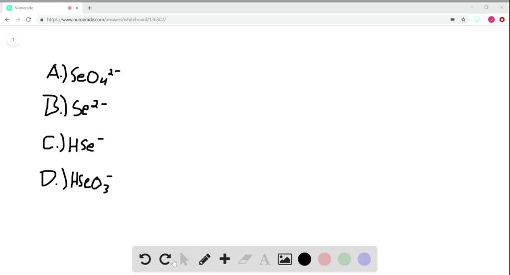 SOLVED:Selenium, an element required nutritionally in trace quantities, forms compounds ...