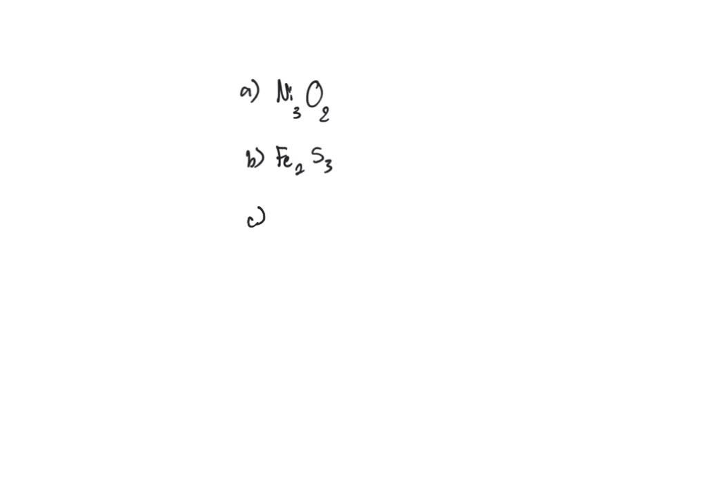 Solvedwrite The Chemical Formula Of Each Compound A Titaniumiv Fluoride C Copperii