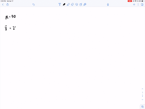 SOLVED:One gallon of gasoline is put into each of an SRS of 30 test ...