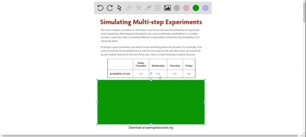Summary Lesson: Simulating Multi-step Experiments | Numerade
