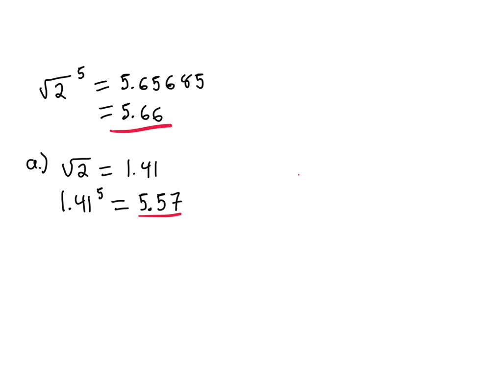 SOLVED:To see why it's important to carry more digits in intermediate calculations, determine (√ ...