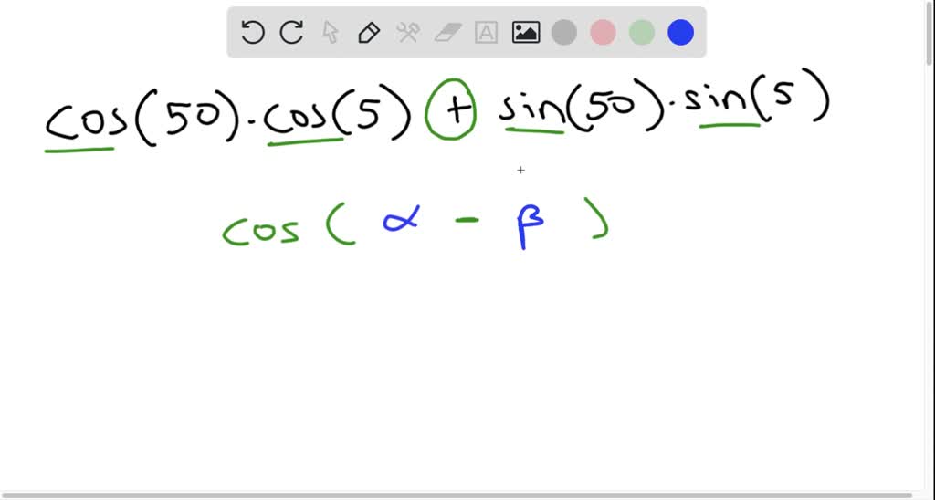 ⏩SOLVED:Expression is the right side of the formula for cos(α-β ...
