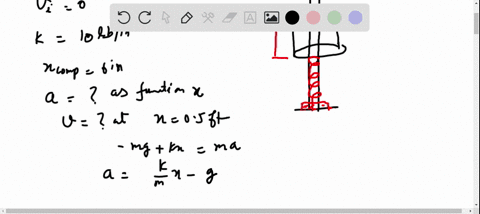 SOLVED:The spring of constant k=200 N / m is attached to both the ...