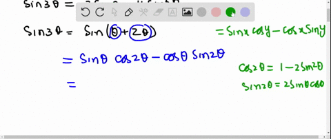 SOLVED:Prove that the given equations are identities. sin3 θ=3 sinθ-4 ...