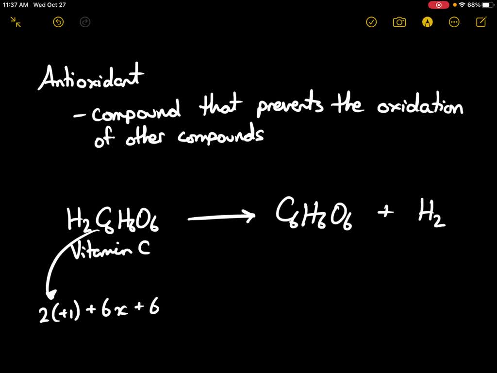 SOLVED:The antioxidant vitamin C (shown below) is an essential compound ...