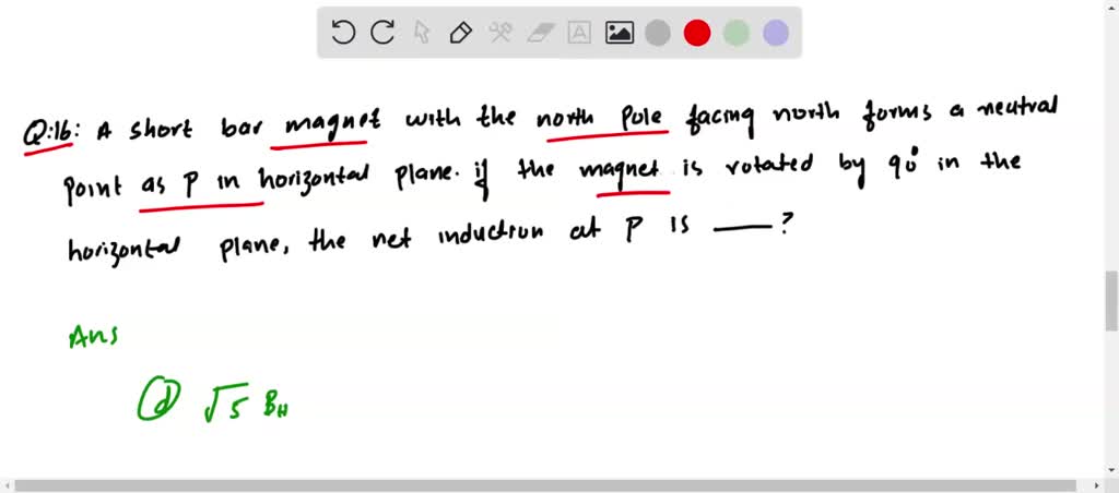SOLVED:A short bar magnet with the north pole facing north forms a ...