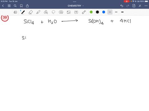 SOLVED:SiCl4+H2 O X+HCl X 1000 C Y X and Y in the above reactions are ...