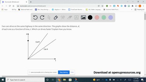SOLVED: Two cars drive on the same highway in the same direction. The ...