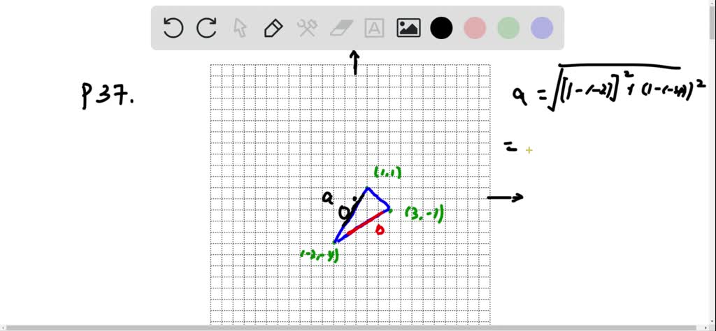 SOLVED:Determine whether the points A, B, and C are vertices of a right triangle, an isosceles ...