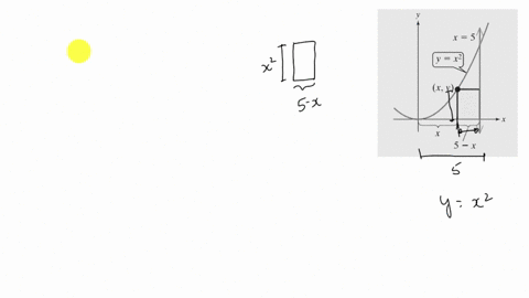 SOLVED: A rectangle is bounded by the parabola defined by y=x^2, the x-axis, and the line x=5 as ...