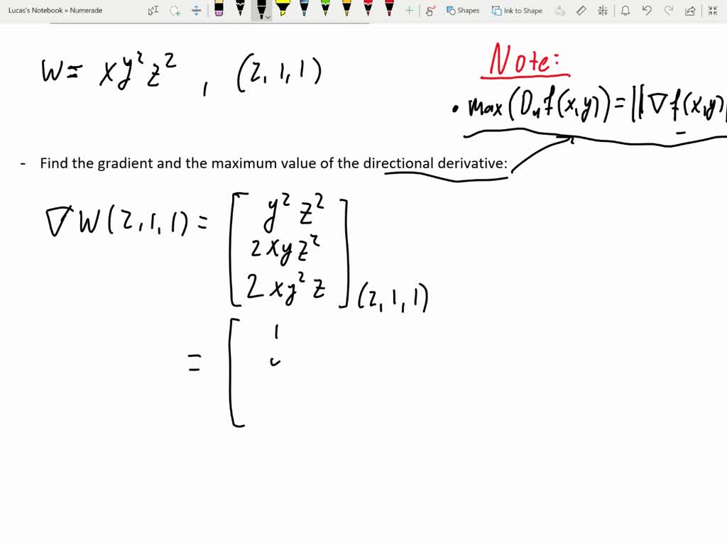 SOLVED Find The Gradient Of The Function And The Maximum Value Of The