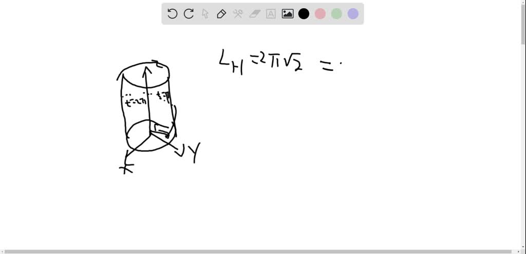 Length of helix The length 2π√(2) of the turn of the helix in Example 1 ...